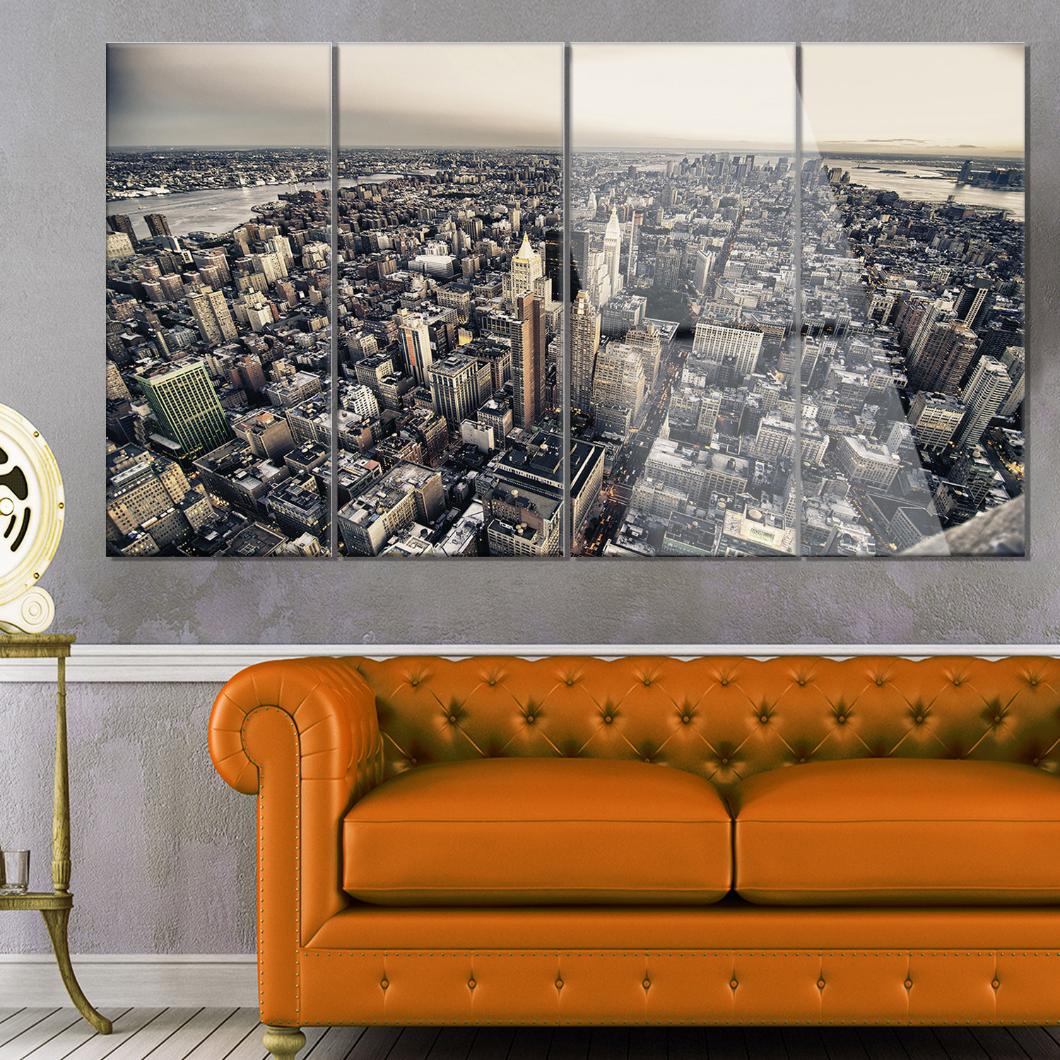 "Architecture and Colors of New York" Metal Wall Art, 48"x28 ...