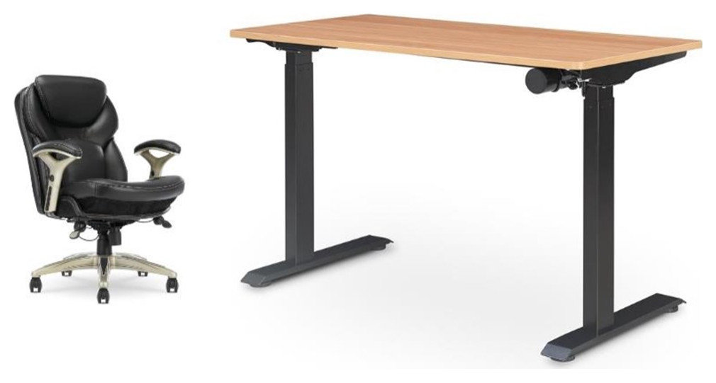 Home Square 2-Piece Set with Standing Desk and Motion Office Chair ...