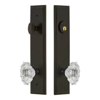 Carre' Tall Plate Complete Entry Set, Biarritz Knob, 2.75" Backset ...