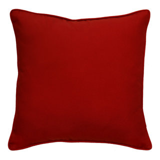 Ruby Red Throw Pillow 18 x 18 in Solid Red, 18" x 18" - Contemporary ...