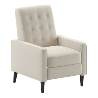 Cream Pushback Recliner - Midcentury - Recliner Chairs - by Kolibri ...
