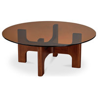 Luke Amber Tempered Glass Coffe Table - Transitional - Coffee Tables ...