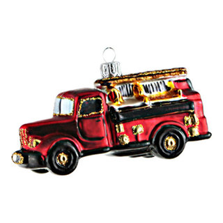 Vintage Firetruck Ornament - Contemporary - Christmas Ornaments - by ...