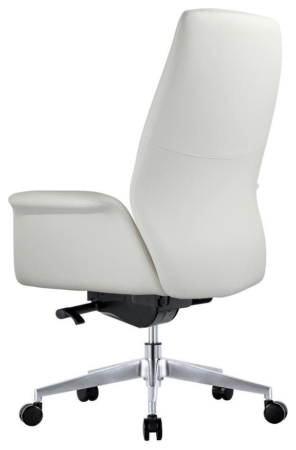 Summit Series Office Chair In White Leather - Contemporary - Bar Stools ...