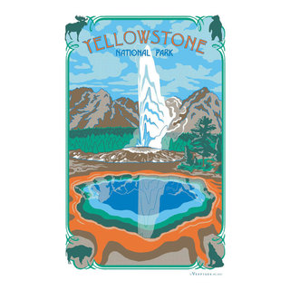 Yellowstone Region Kitchen Towel - Contemporary - Dish Towels - by ...