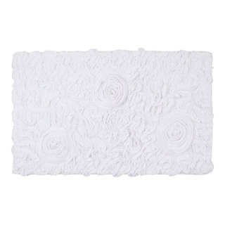 Bell Flower Collection Cotton Bath Rug, 21"x34" - Traditional - Bath ...