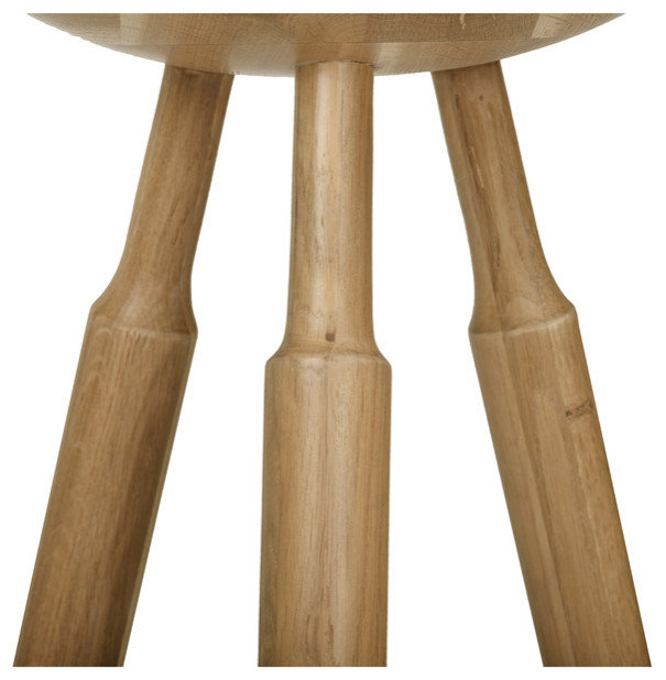 Dowel Solid Oak Counter Stool - Midcentury - Bar Stools And Counter ...