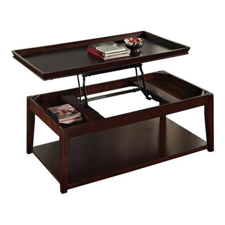 Clemson Lift-Top Cocktail Table With Casters - Transitional - Coffee ...