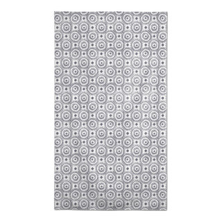 Dark Gray Boho Circles 58 x 102 Outdoor Tablecloth, 58 x 102 ...