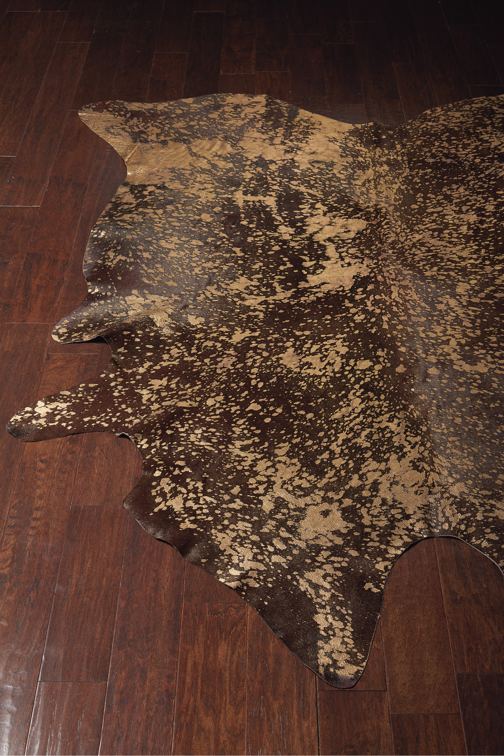 Mina Victory Couture Rug Metallic Splash Ff 5' x 8' Brown/Gold Indoor ...