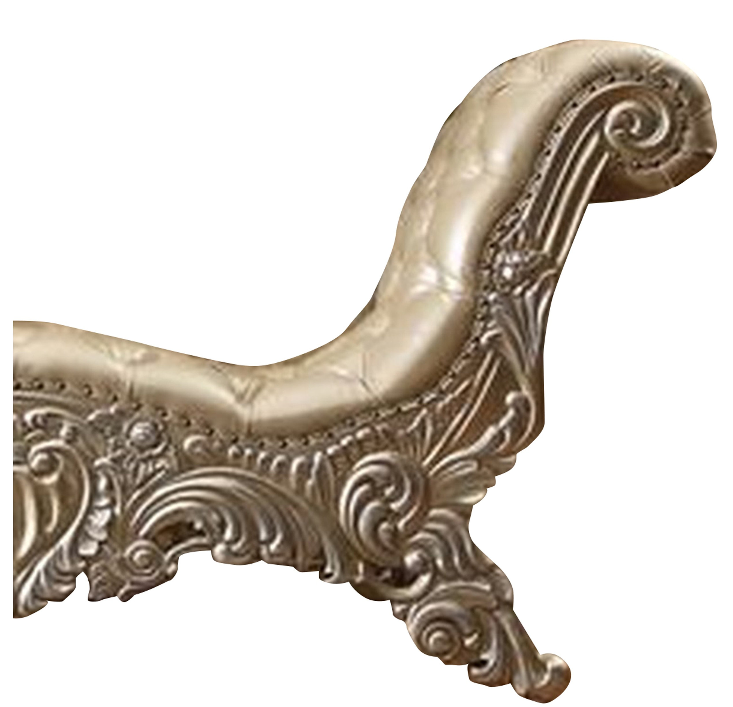 Benzara BM269593 Bench With Button Tufting and Scrolled Cabriole Legs ...