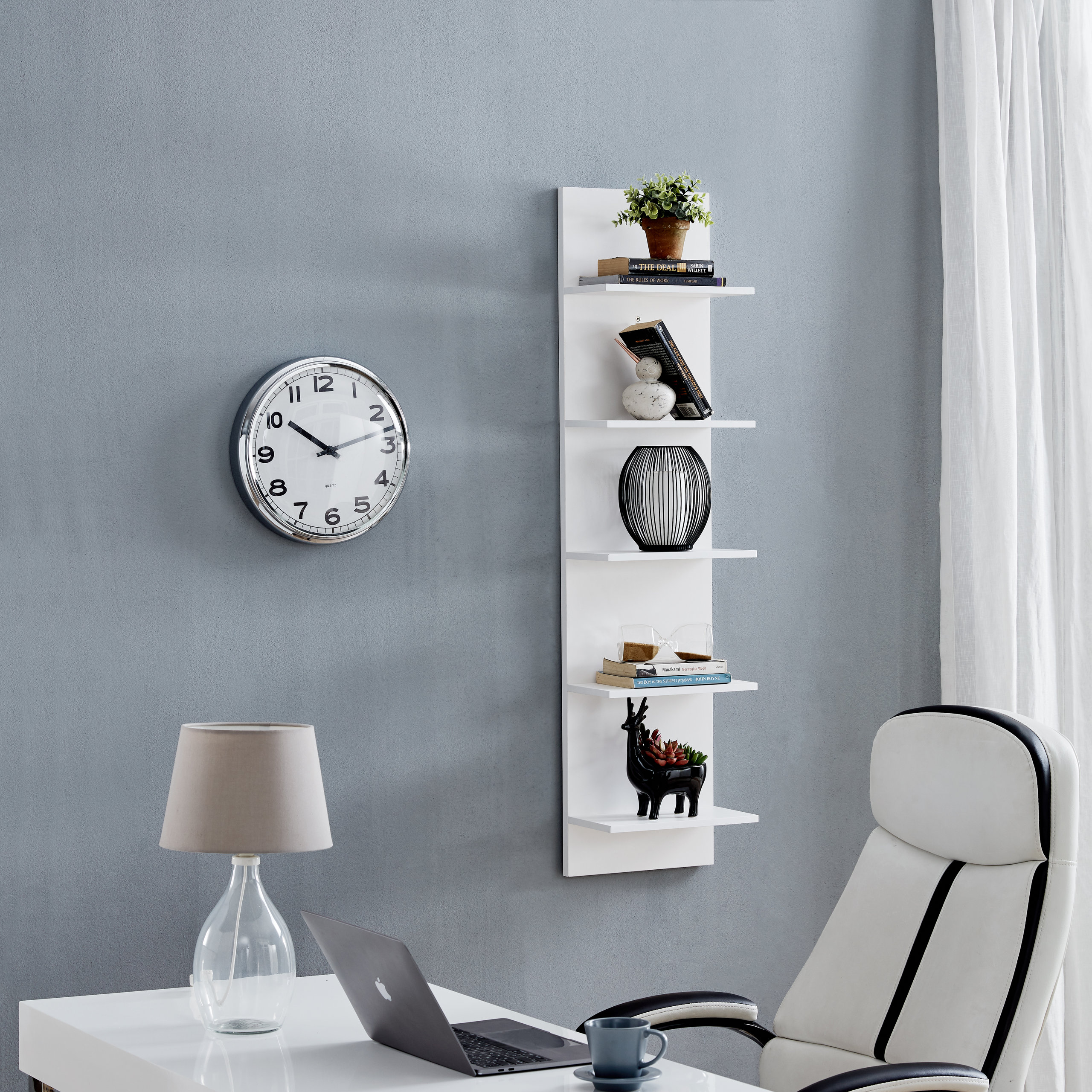 Danya B. Tiered Wide Column Wall Shelf - Transitional - Display And ...