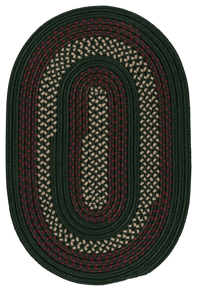Deerfield Rug, Hunter Green, 2'x12' Oval, 2'x12' Oval - Contemporary ...