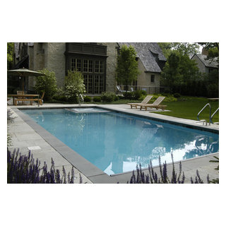 Glencoe, IL Swimming Pool with Interior Spa - Traditional - Pool ...