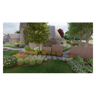 Front Yard + Backyard Design (Illinois) - French Country - Garden ...