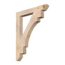 Balboa Traditional Bracket, 16"Dx24"H, 4"W Douglas Fir/Rough Sawn, 28 ...
