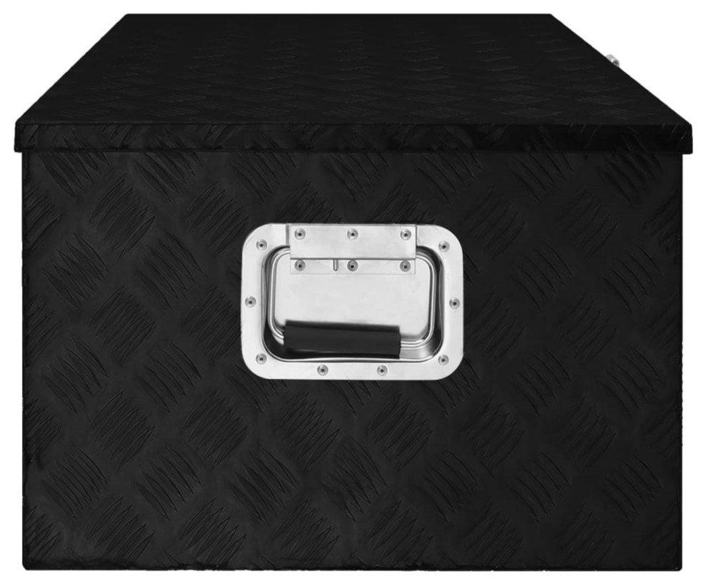 Vidaxl Storage Box Black 39.4"x21.7"x14.6" Aluminum - Garage And Tool ...