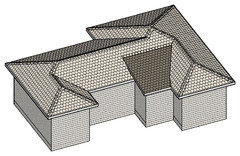 Need help with roof design for an extension on U-shaped Hip Roof