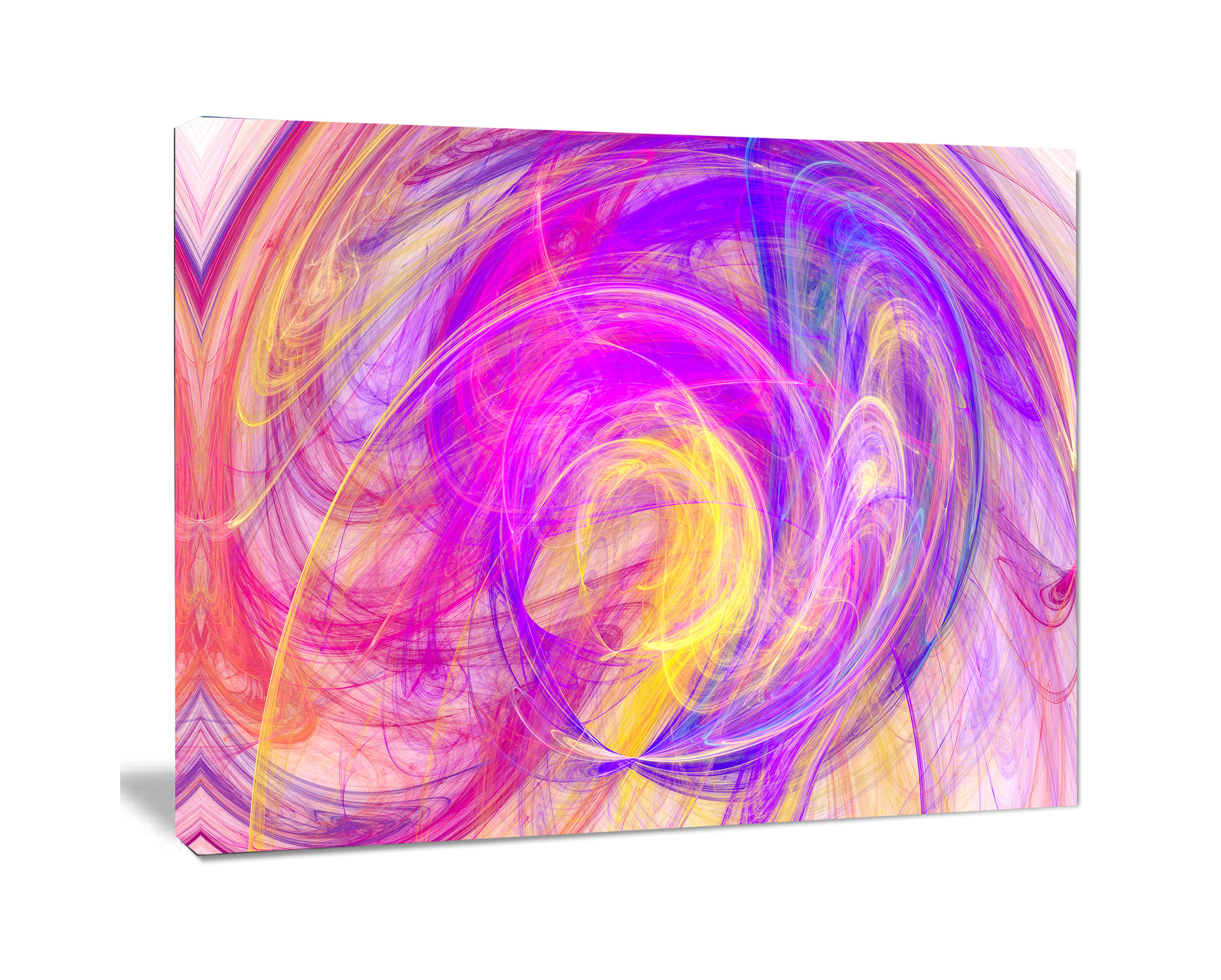 Purple Mystic Psychedelic Texture, Abstract Art on Canvas, 20"x12"x1 ...