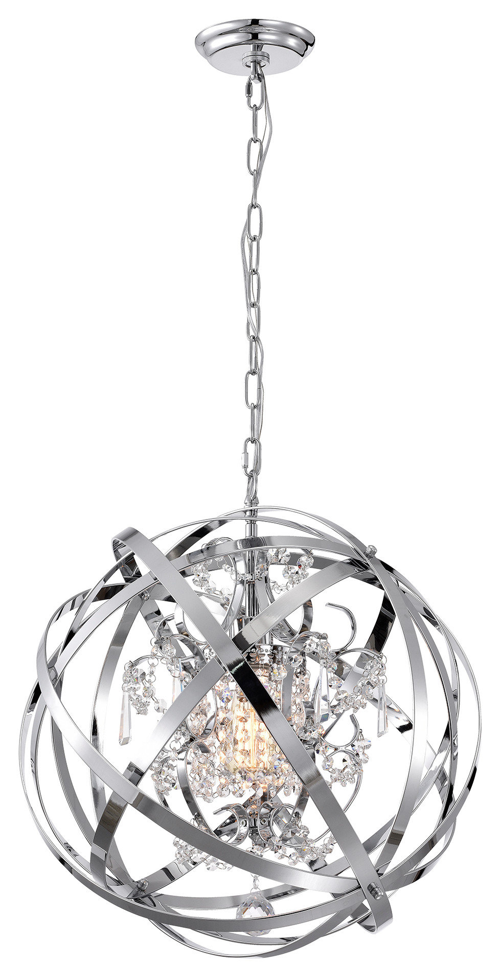 Luna 19 Inch Chrome Pendant Lamp - Contemporary - Pendant Lighting - by ...