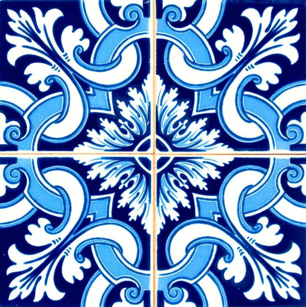 6" X 6" Blue Bali Removable Peel and Stick Tiles - Contemporary - Wall ...
