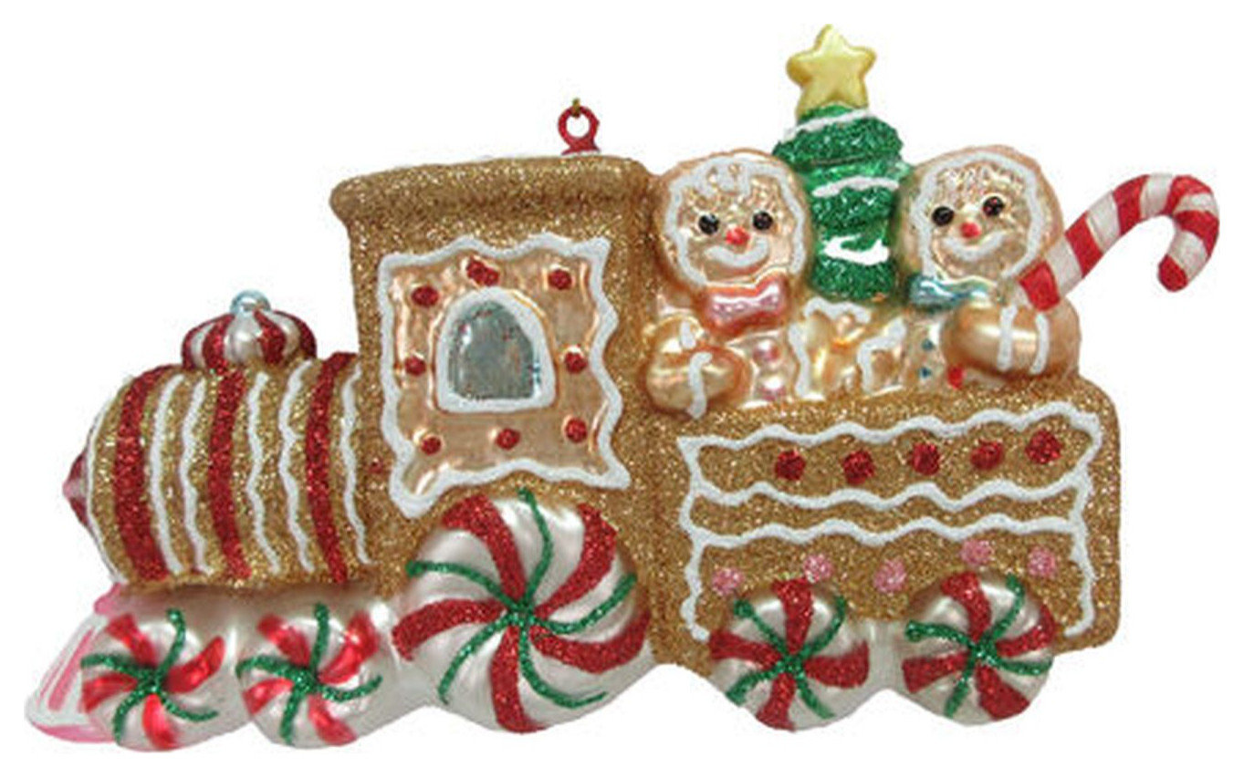 December Diamonds North Pole Sweet Shoppe Gingerbread Train Ornament ...