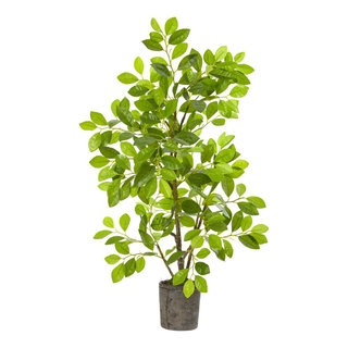 3' Ficus Artificial Tree, Planter - Modern - Artificial Plants And ...