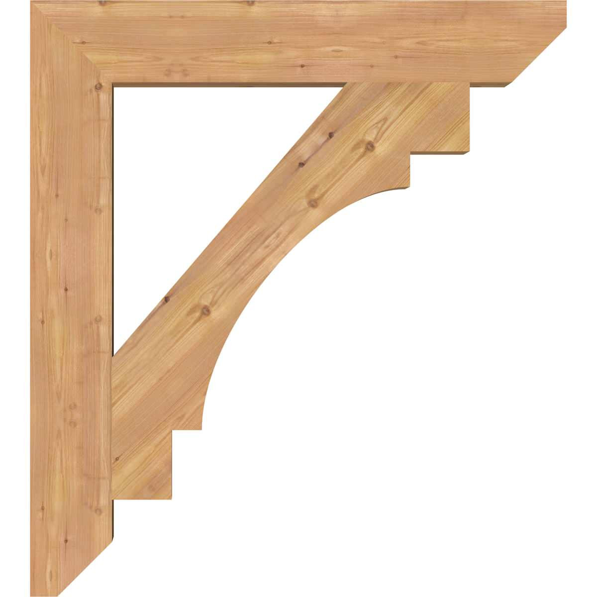 Balboa Traditional Bracket, 16"Dx24"H, 4"W Douglas Fir/Rough Sawn, 36 ...