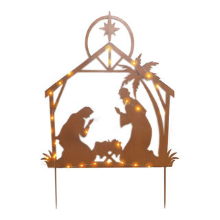 57" Nativity Lawn Stake LED - Traditional - Holiday Accents And ...