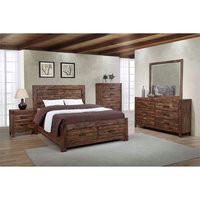 Picket House Furnishings Wren King Platform Storage Bed in Chestnut ...
