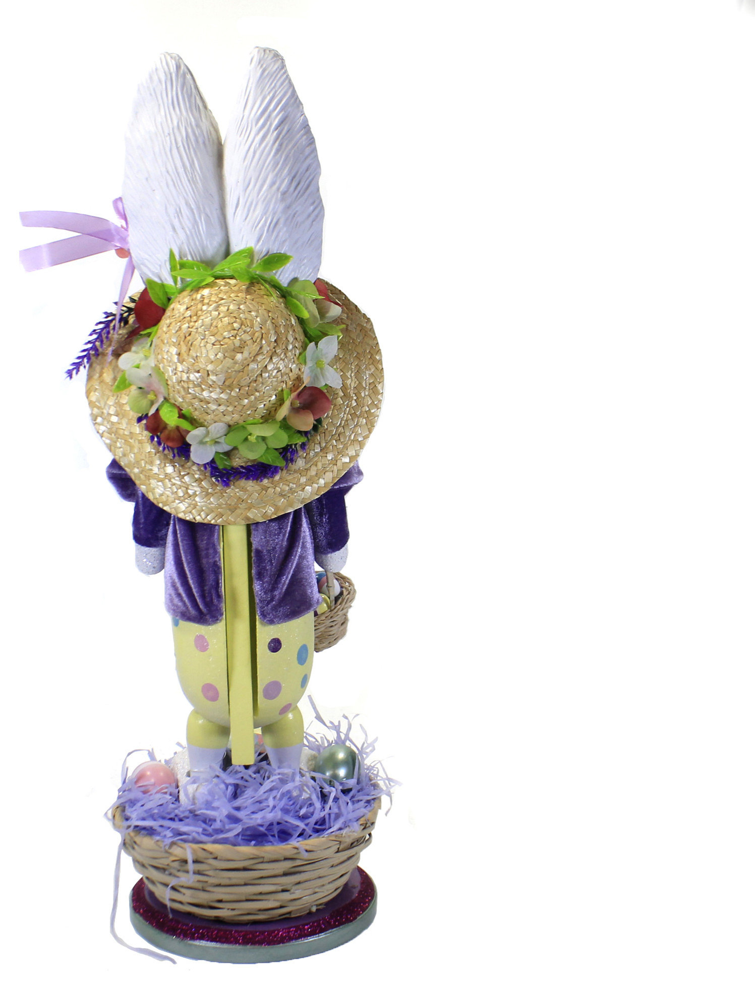 Kurt S. Adler Easter Bunny Nutcracker Rabbit Basket Eggs Spring, 21.5 ...