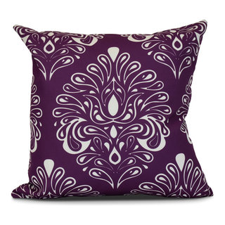 16x16", Veranda, Geometric Print Outdoor Pillow, Teal, 16"x16 ...