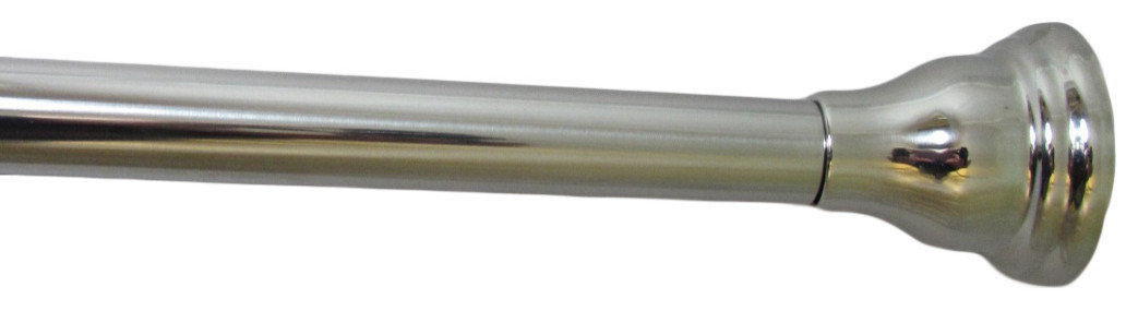 ARISTA Decorative Tension Rod, Satin Nickel - Traditional - Curtain ...