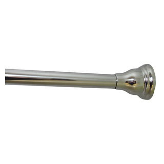 ARISTA Decorative Tension Rod, Satin Nickel - Traditional - Curtain ...