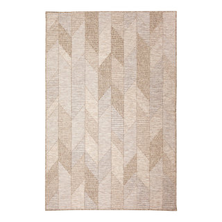 Orly Angles Indoor/Outdoor Rug, 1'11"x7'6" - Contemporary - Outdoor ...