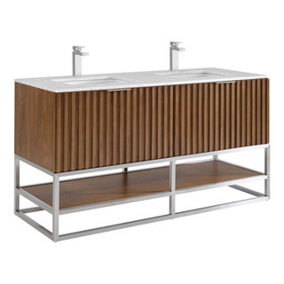 Terra Bathroom Vanity, 60" - Contemporary - Bathroom Vanities And Sink ...