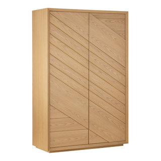 Margot Natural Oak Storage Cabinet - Transitional - Storage Cabinets ...