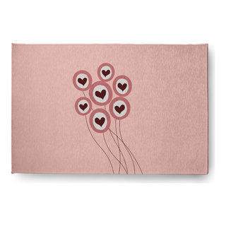 2' x 3' Love is in the Air Valentines Chenille Indoor/Outdoor Rug, 4'x6 ...
