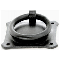 Black Wrought Iron Mission Ring Cabinet Pulls Drop 2" Rust Resistant ...