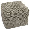 Eastmont Outdoor/Indoor Pouf, Cream Polystyrene Filling - Scandinavian - Floor Pillows And Poufs ...