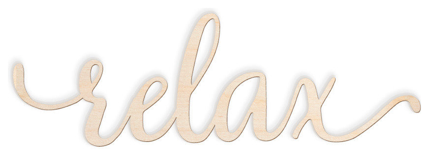 Relax Script Wood Cut Sign, 24"x8" - Scandinavian - Novelty Signs - by ...