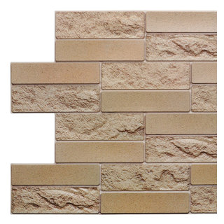 Mustard Yellow Bricks 3D Wall Panels - Contemporary - Wall Panels - by ...