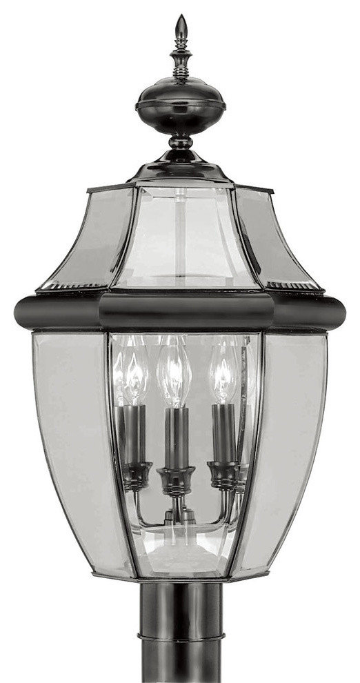 Monterey Outdoor Post Head, Antique Brass - Traditional - Post Lights ...