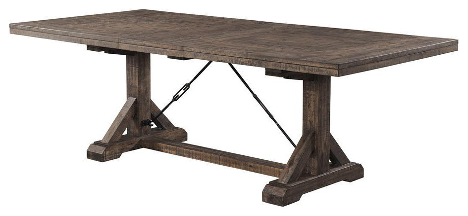 Flynn 5PC Dining Set-Table and 4 Wooden Side Chairs - Rustic - Dining ...