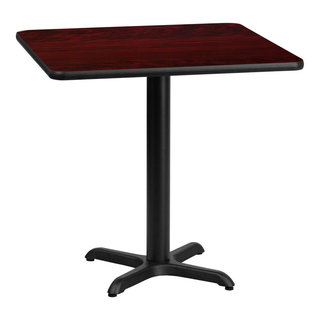 Dyersburg 30" Square Mahogany Laminate Table Top With 30" X-Base ...