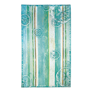 Ocean Themed Rug Blue Rug Sand Dollars Themed Rug Indoor Area Rug, 3'x5 ...