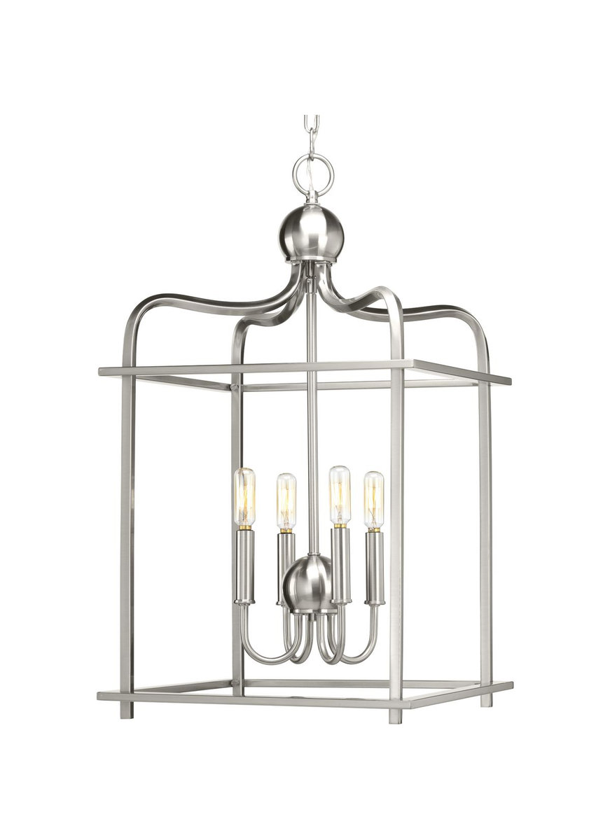 Assembly Hall 4-Light Pendant, 15" sq., 26" ht. Overall ht. w/chain 100 ...