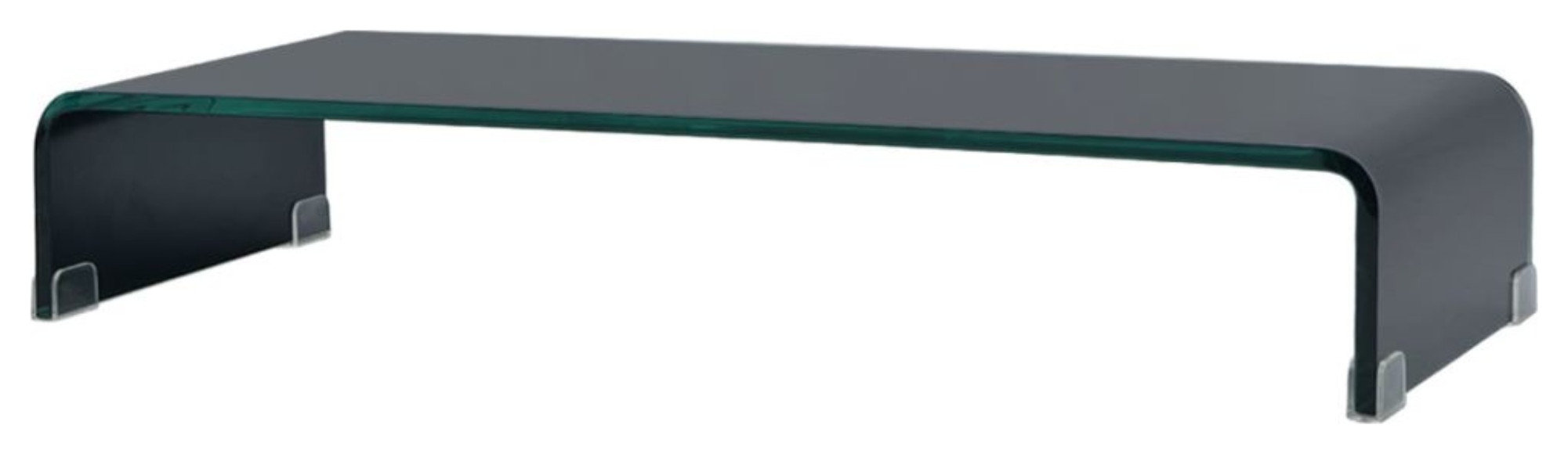 Vidaxl Tv Stand / Monitor Riser Glass Black 27.6"x11.8"x5.1 ...