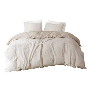 Clean Spaces Dover 5 Piece Organic Cotton Oversized Comforter Cover Set ...