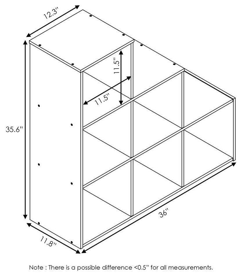 Pelli Cubic Storage Cabinet, 3-2-1, French Oak Grey/Black, 17070GYW ...